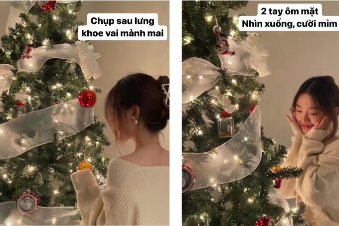 Cách tạo dáng chụp ảnh với cây thông Noel ĐẸP một phát ăn ngay